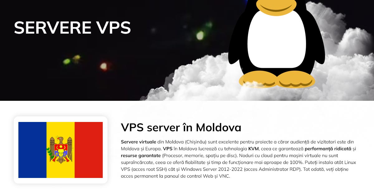 Chirie VPS Server low-cost în Chisinau, Moldova # ROOT.md